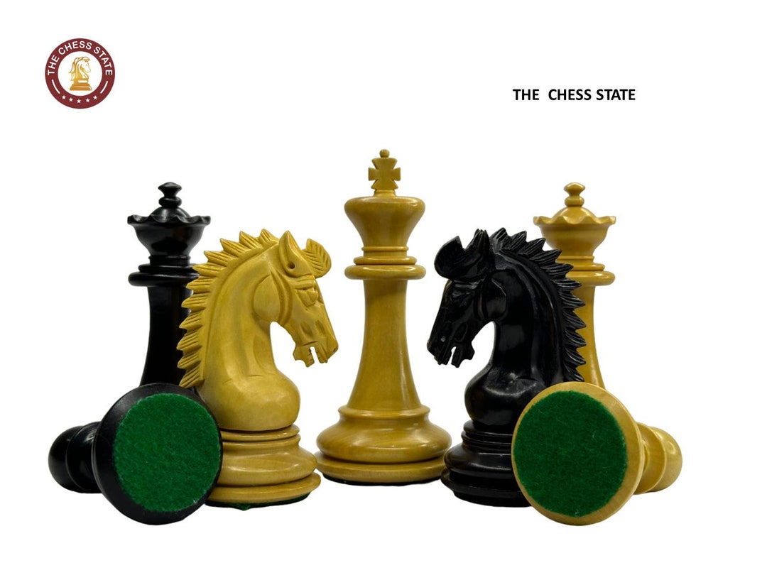 3.75 Sheffield Knight Luxury Chess Pieces Only Set Double Weighted ...