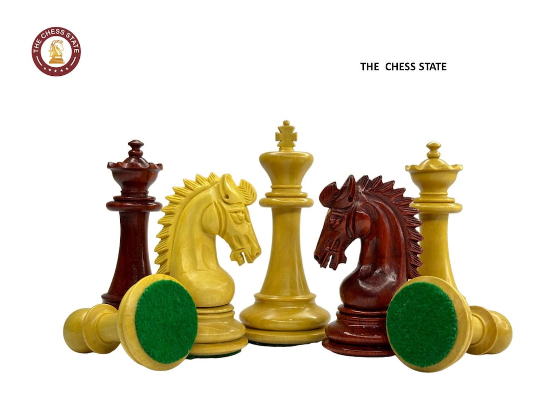 3.75 Sheffield Knight Luxury Chess Pieces Only Double Weighted Budrose ...