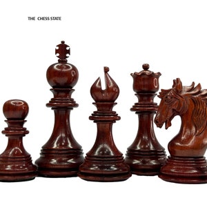4.6 Arthur Luxury Chess Pieces Only Set Triple Weighted Bud Rosewood - Etsy