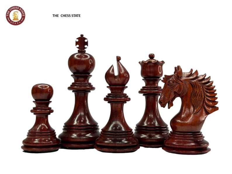 4.6 Arthur Luxury Chess Pieces Only Set Triple Weighted Bud Rosewood - Etsy