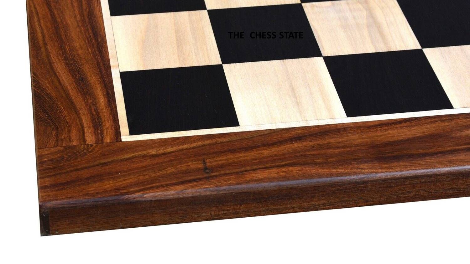 23" Grandmaster Series Ebony Wood Chess Board - Ebony Wood & Maple Wood ...