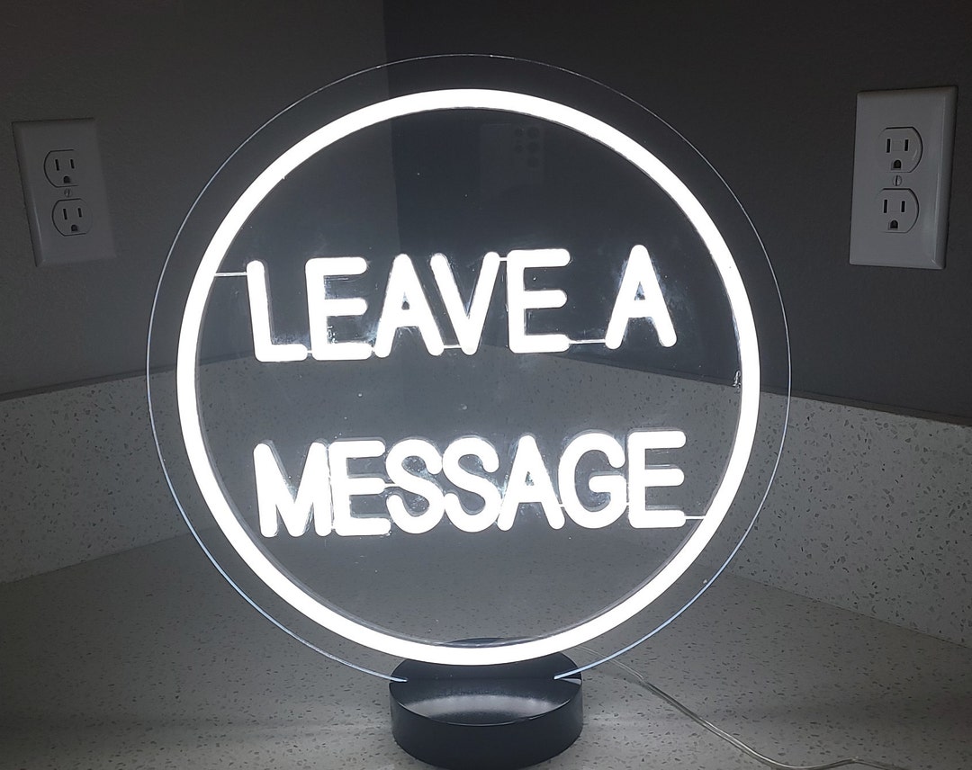 Audio Guestbook Neon Sign Leave a Message - Etsy