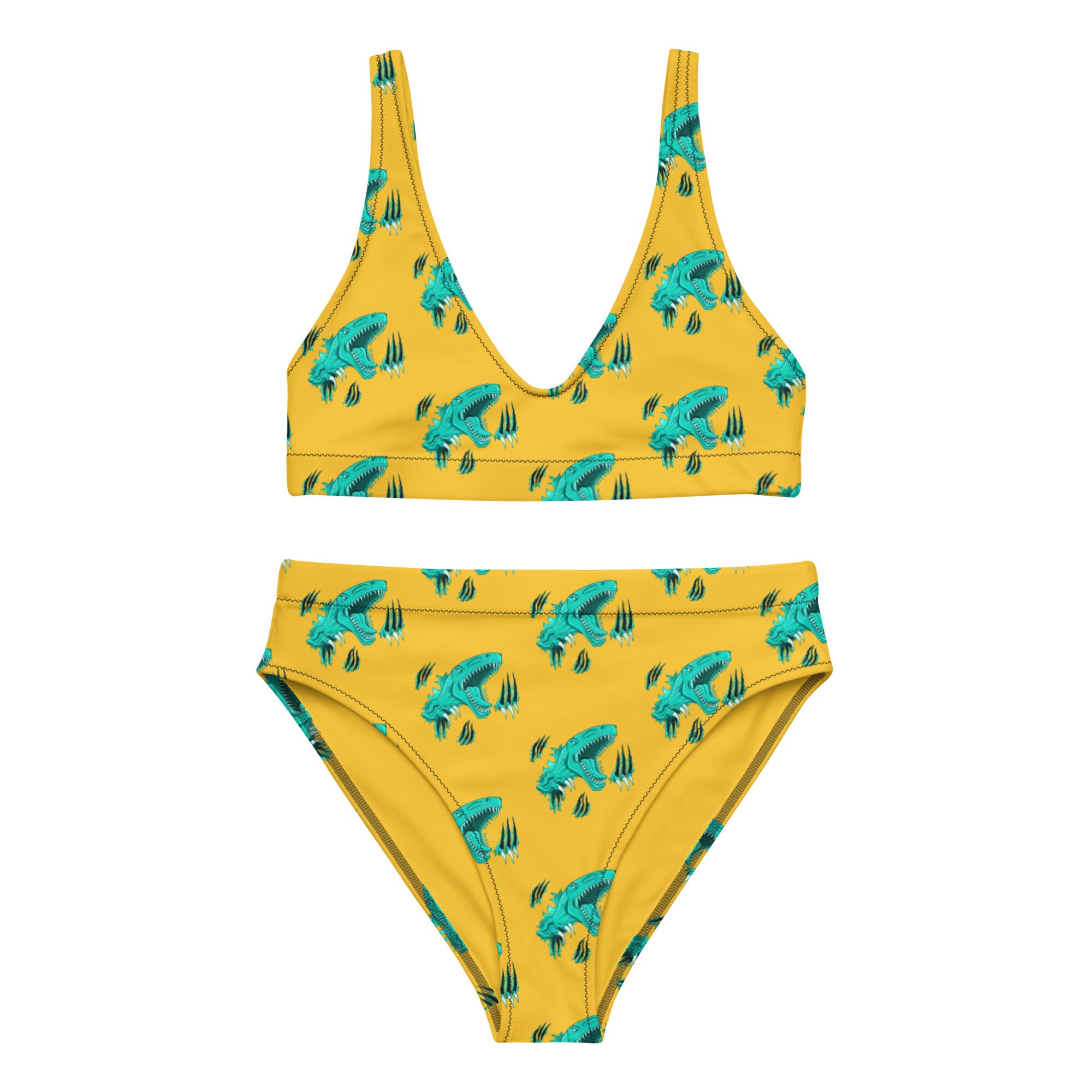 Yellow Submarine Velociraptor Swim Suit - Etsy