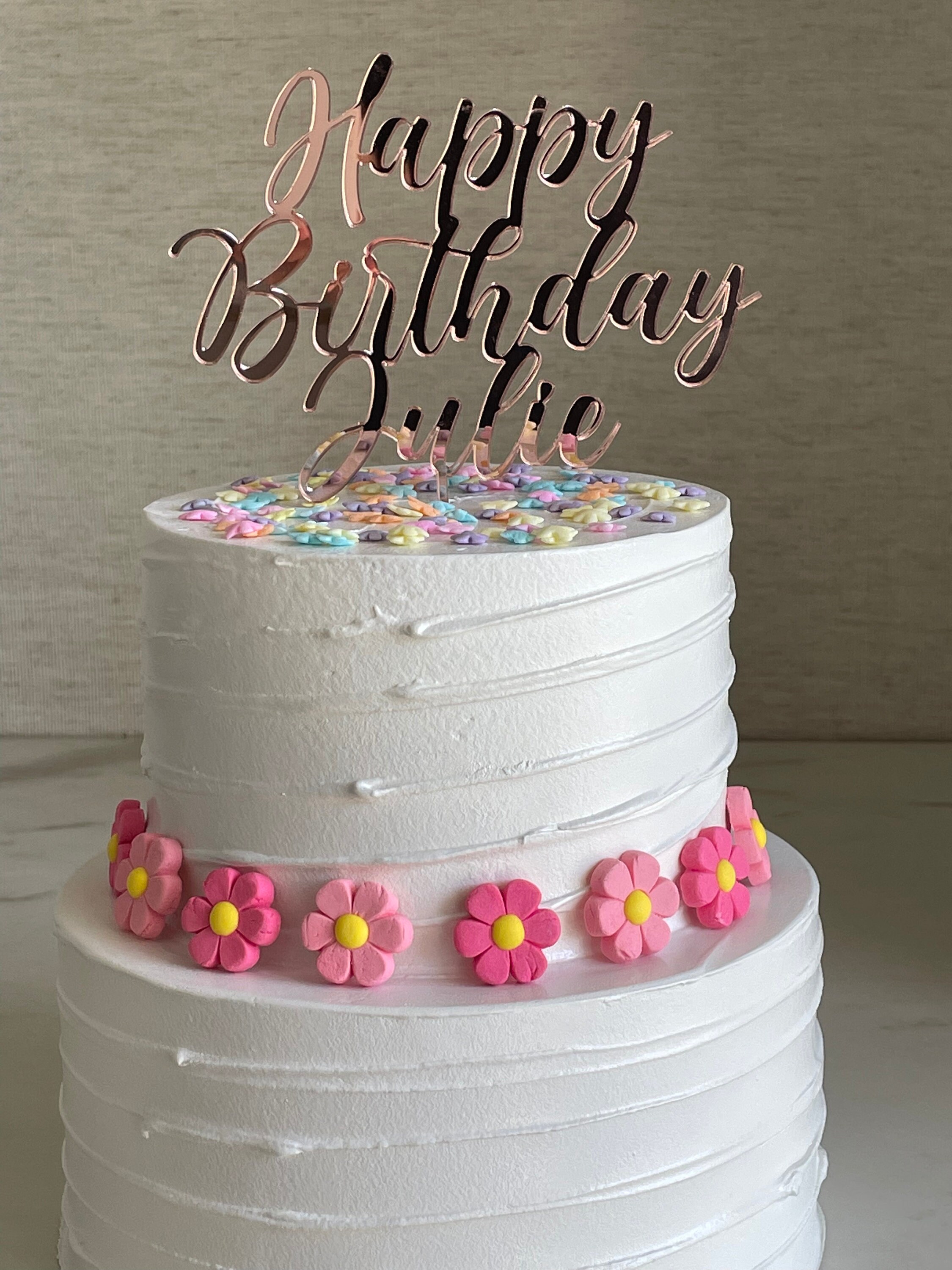 Custom Happy Birthday Cake Topper Personalized Happy Birthday Custom ...