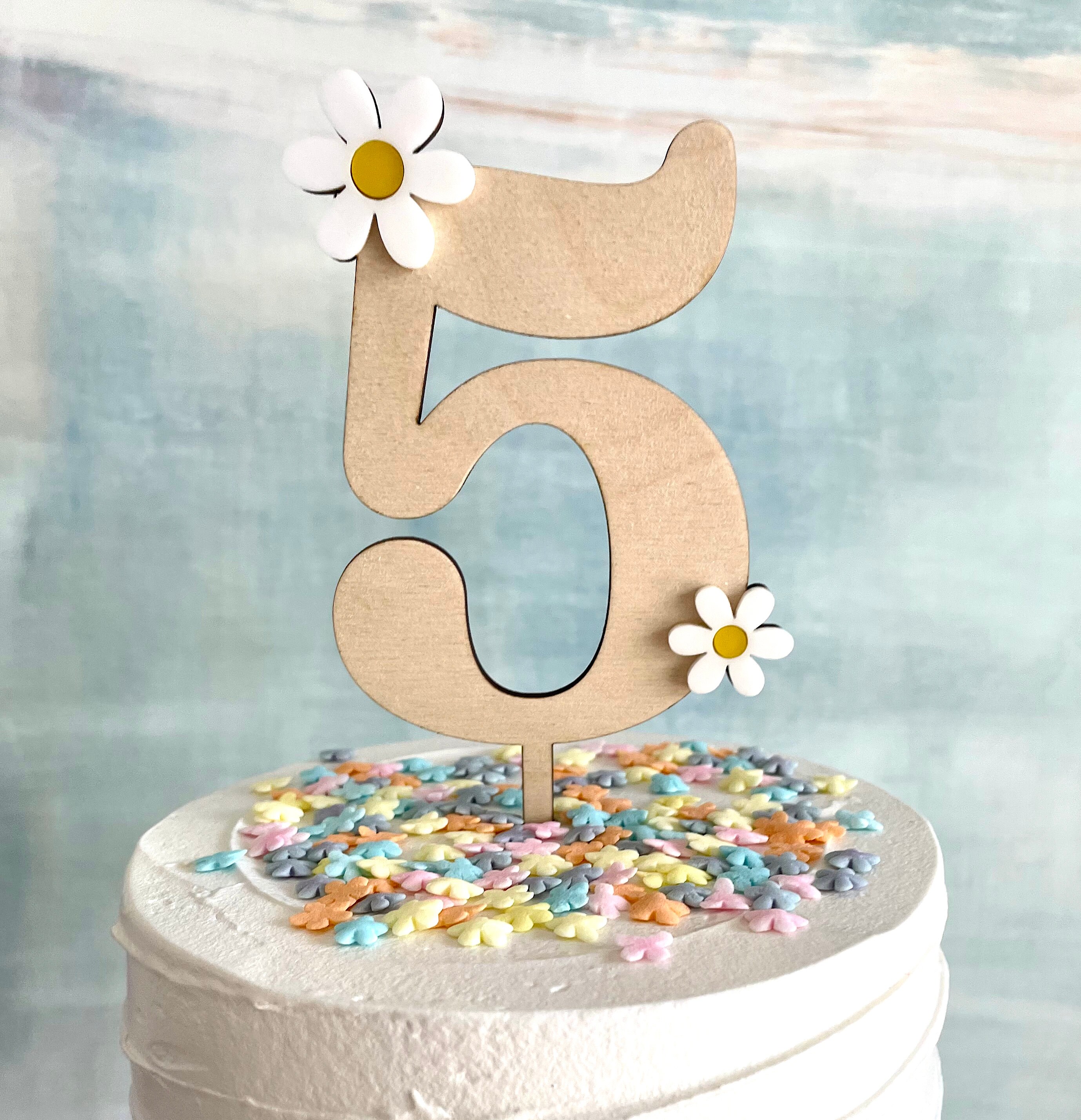Daisy Cake Topper choose Your Number Numbered Birthday - Etsy
