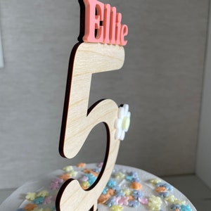 5th Birthday Cake Topper | Personalized 5 Cake Topper | Number 5 Cake ...