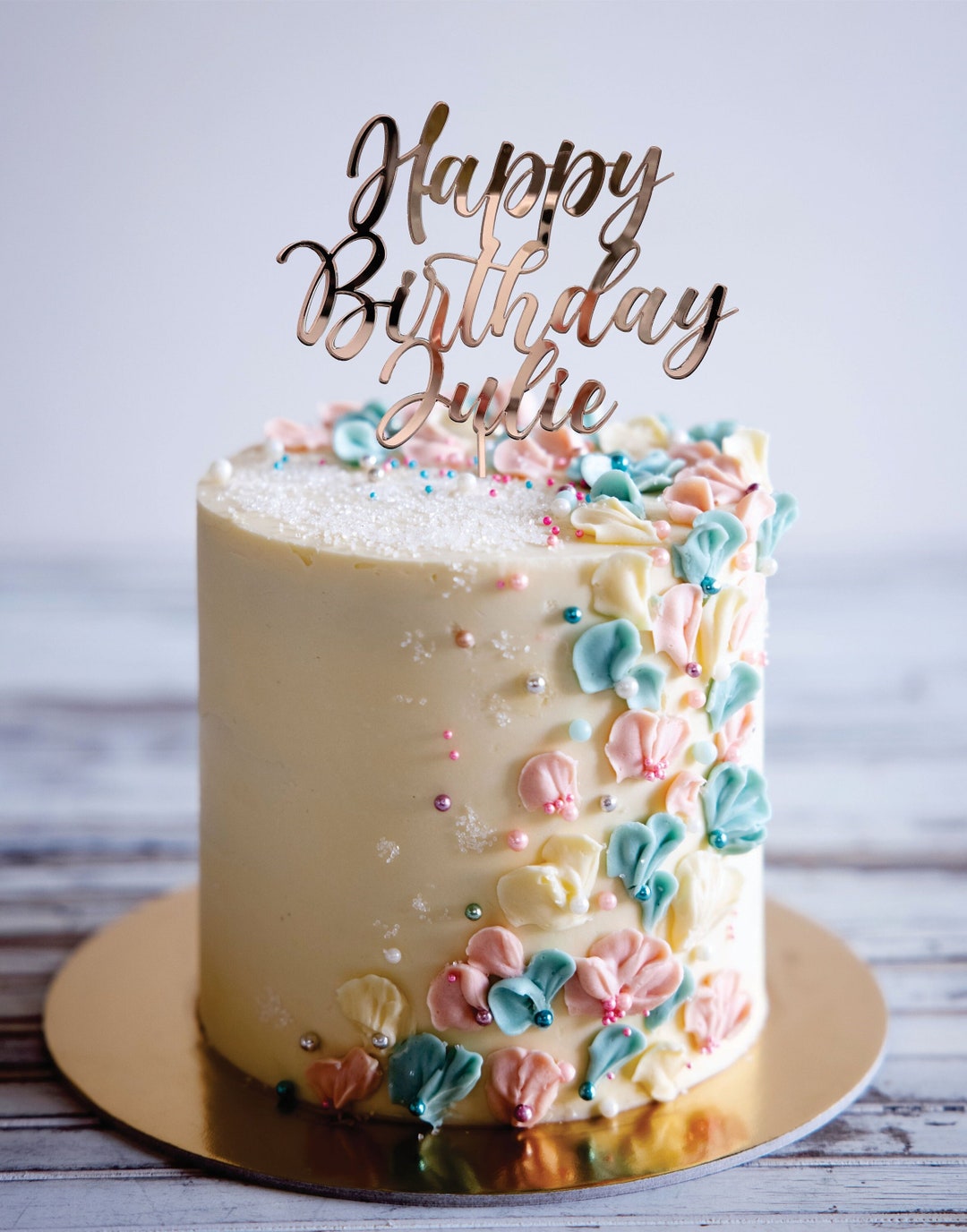 Custom Happy Birthday Cake Topper Personalized Happy Birthday Custom ...