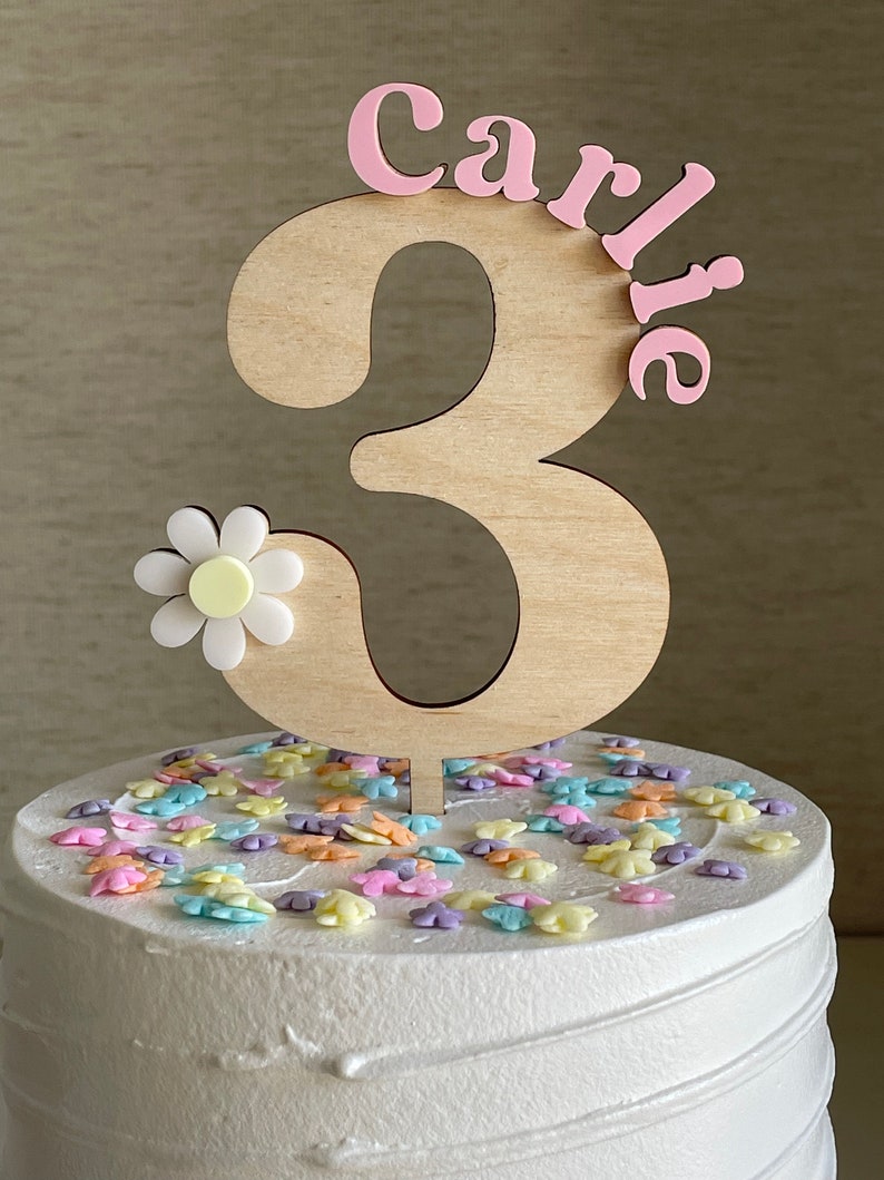 3rd Birthday Cake Topper 3 Cake Topper Three Cake Topper - Etsy