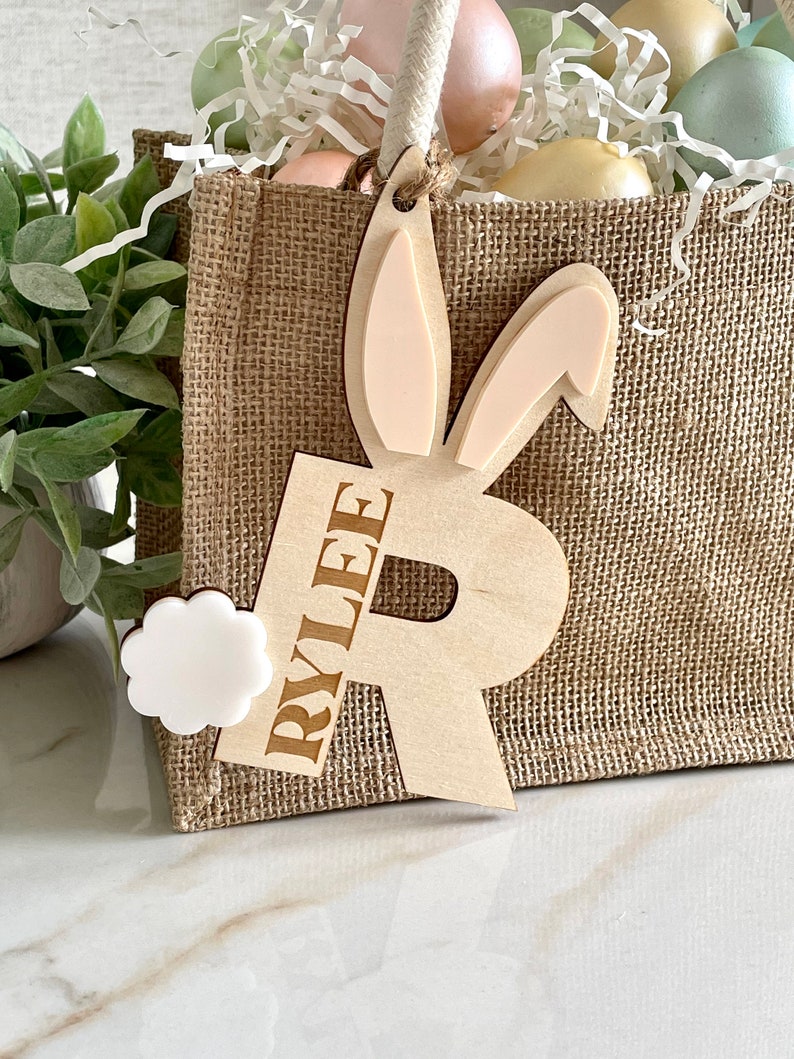 Personalized Easter Basket Tag | Custom Easter Basket Tag | Letter ...
