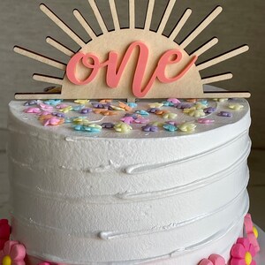 One Cake Topper | Half Sun Cake Topper | Boho Cake Topper | First Trip ...