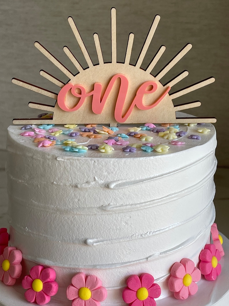 One Cake Topper | Half Sun Cake Topper | Boho Cake Topper | First Trip ...