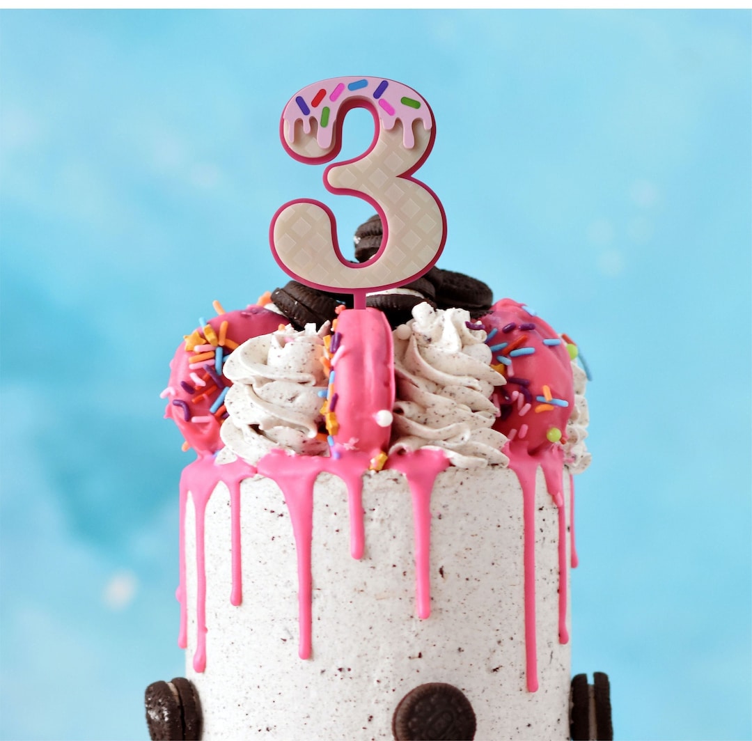 Number Cake Topper for Kids Birthday Cake Topper Ice Cream Cake Topper ...