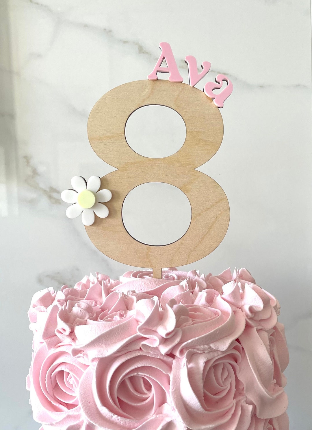 8 Birthday Cake Topper | Personalized 8 Cake Topper | Number 8 Cake ...