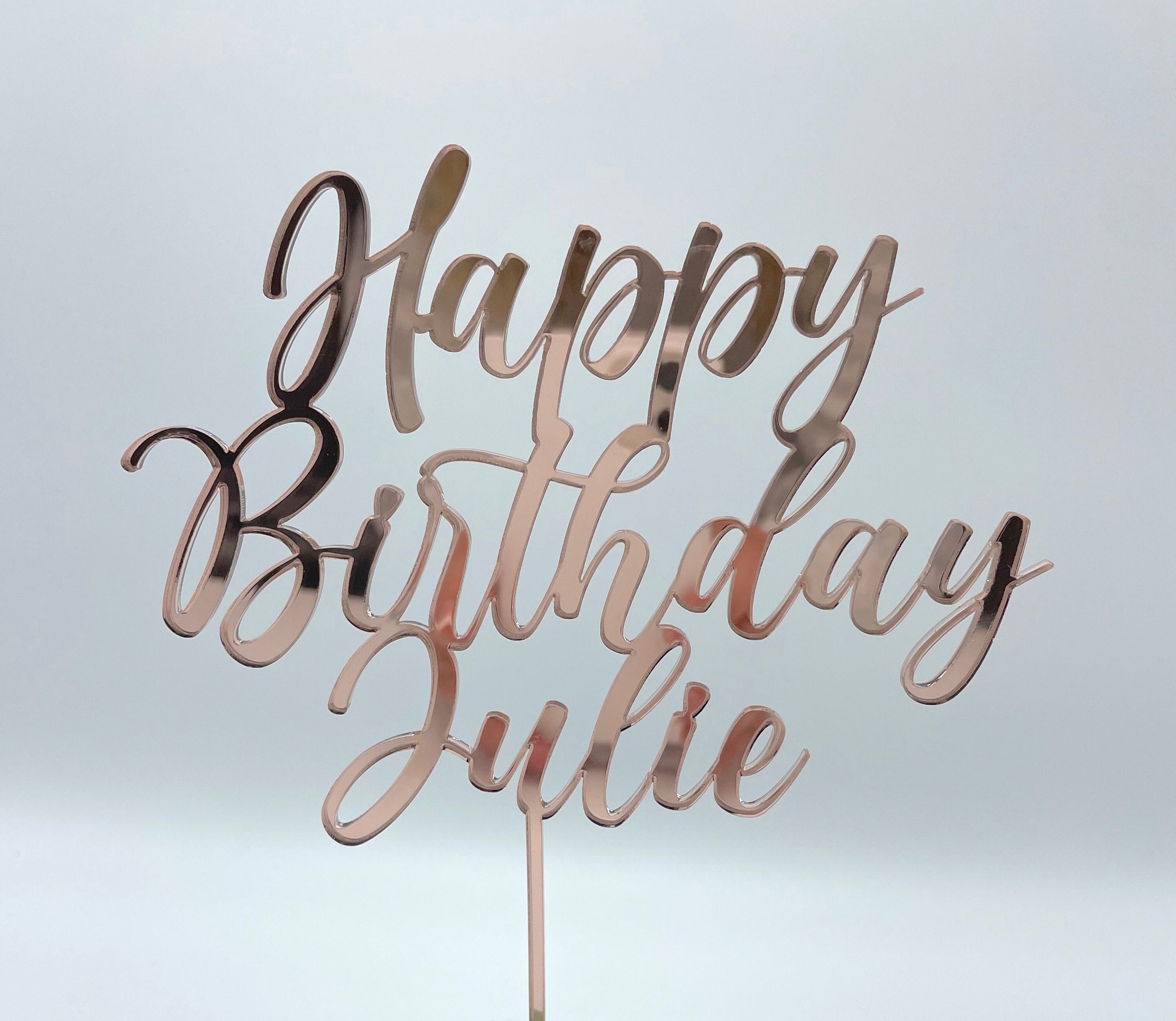 Custom Happy Birthday Cake Topper Personalized Happy Birthday Custom ...
