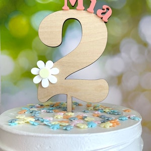 2nd Birthday Cake Topper | Personalized 2 Cake Topper | Number 2 Cake ...