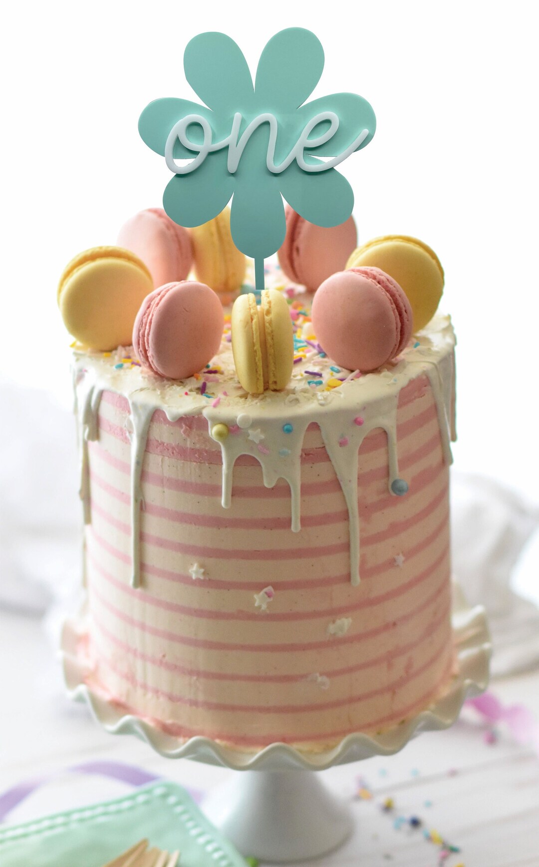 Daisy One Cake Topper, Cake Topper One Daisy Girl, Acrylic One Cake ...