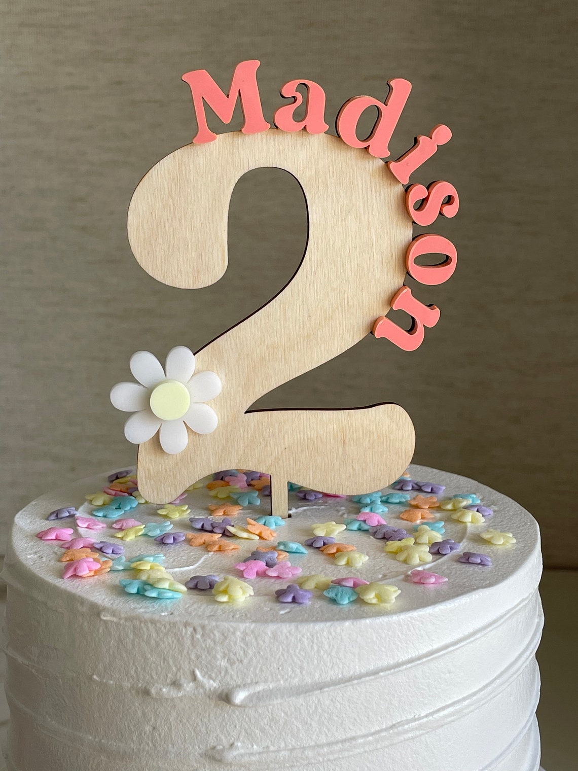 2nd Birthday Cake Topper Personalized 2 Cake Topper Number - Etsy