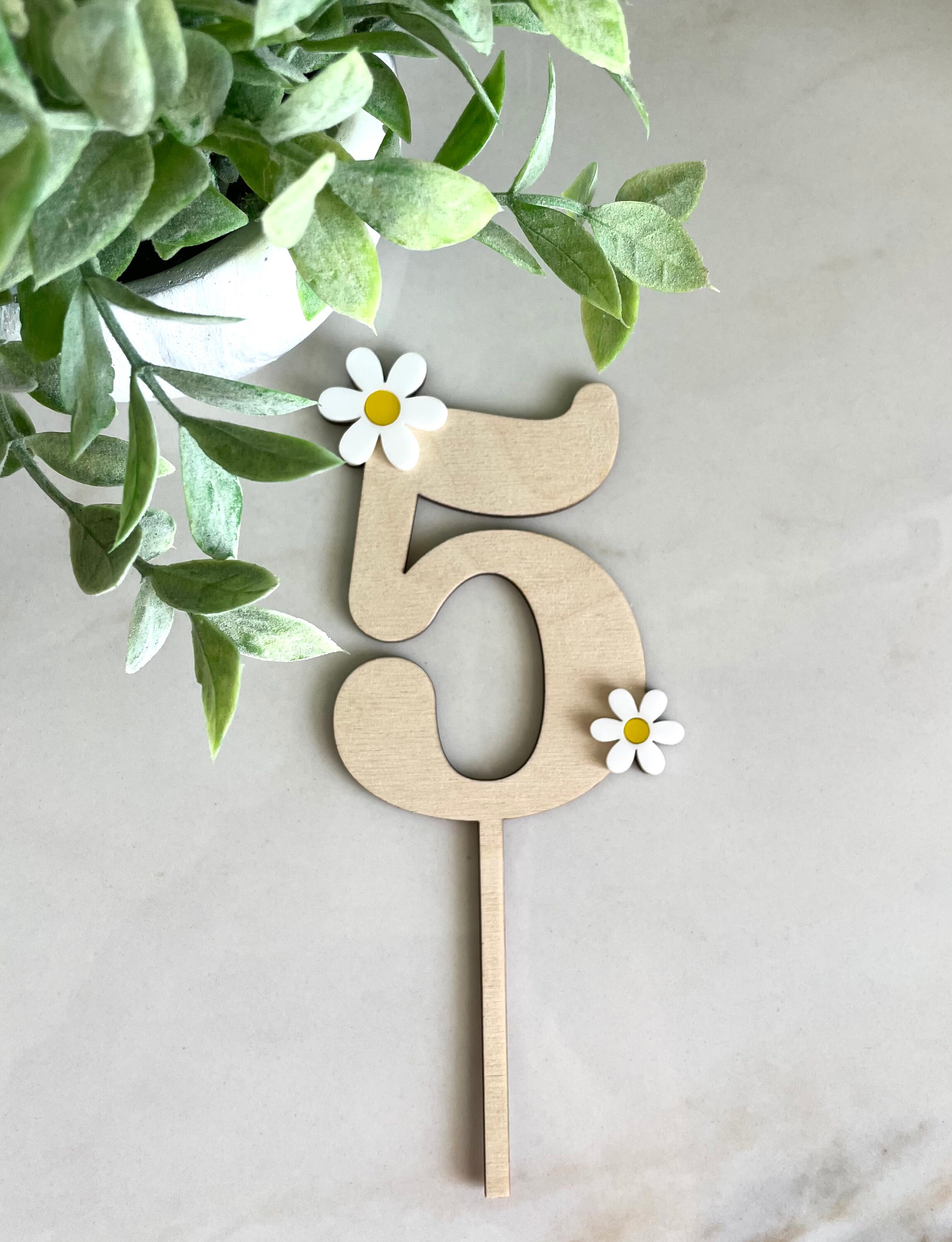 Daisy Cake Topper choose Your Number Numbered Birthday - Etsy