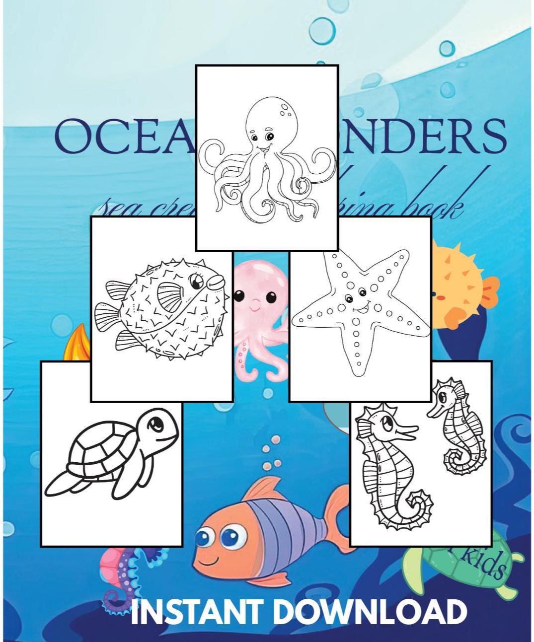 Under the Sea Coloring Pages – 30+-page Printable Ocean-themed Coloring ...