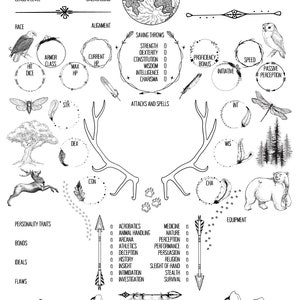 D&D 5e Ranger Character Sheet - Etsy
