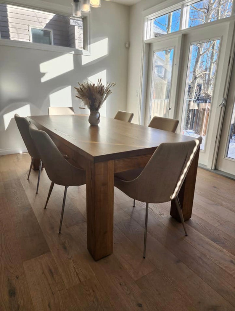 Hardwood Dining Table 6x6 Chunky Ash Dining - Etsy Canada