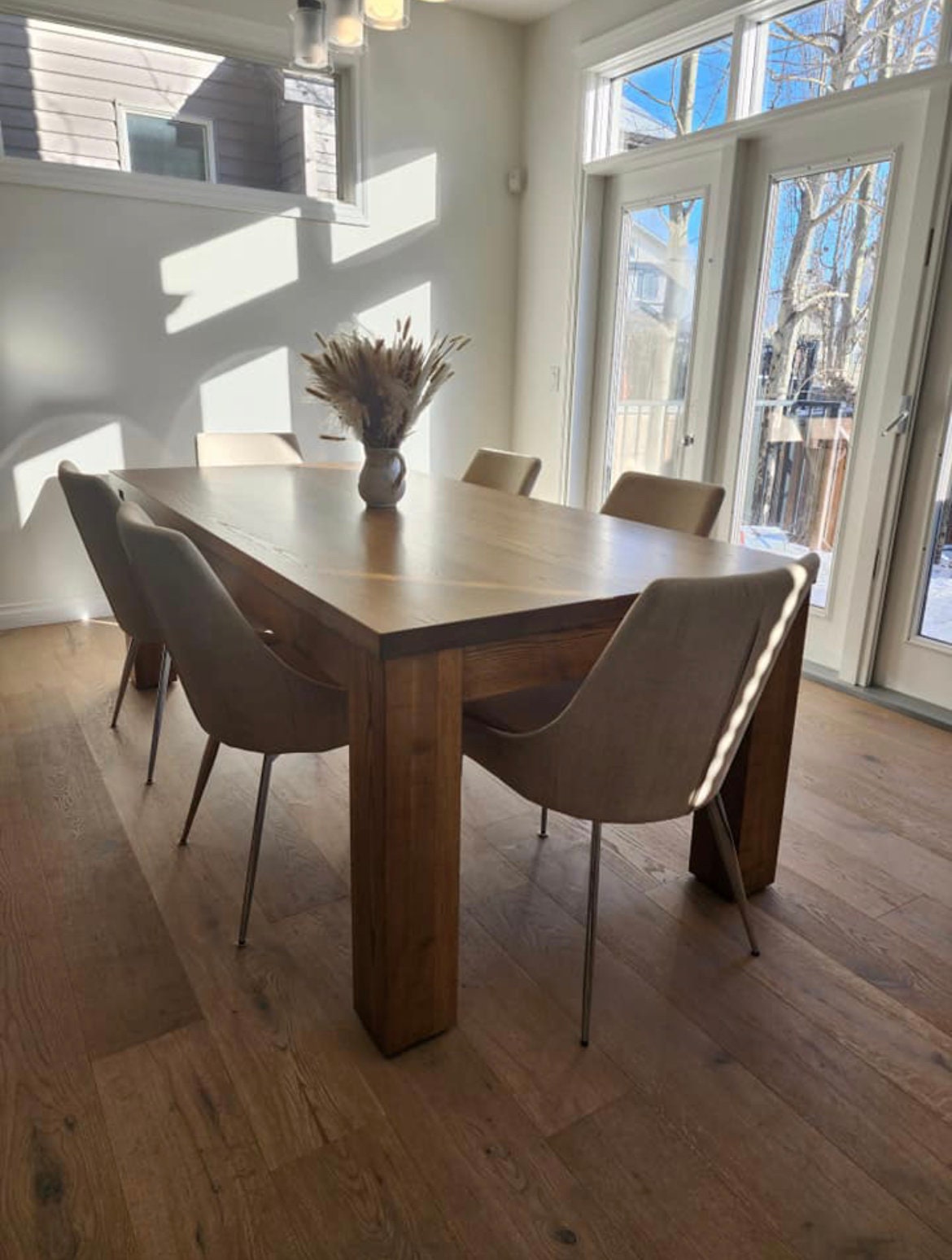 Hardwood Dining Table 6x6 Chunky Ash Dining - Etsy Canada
