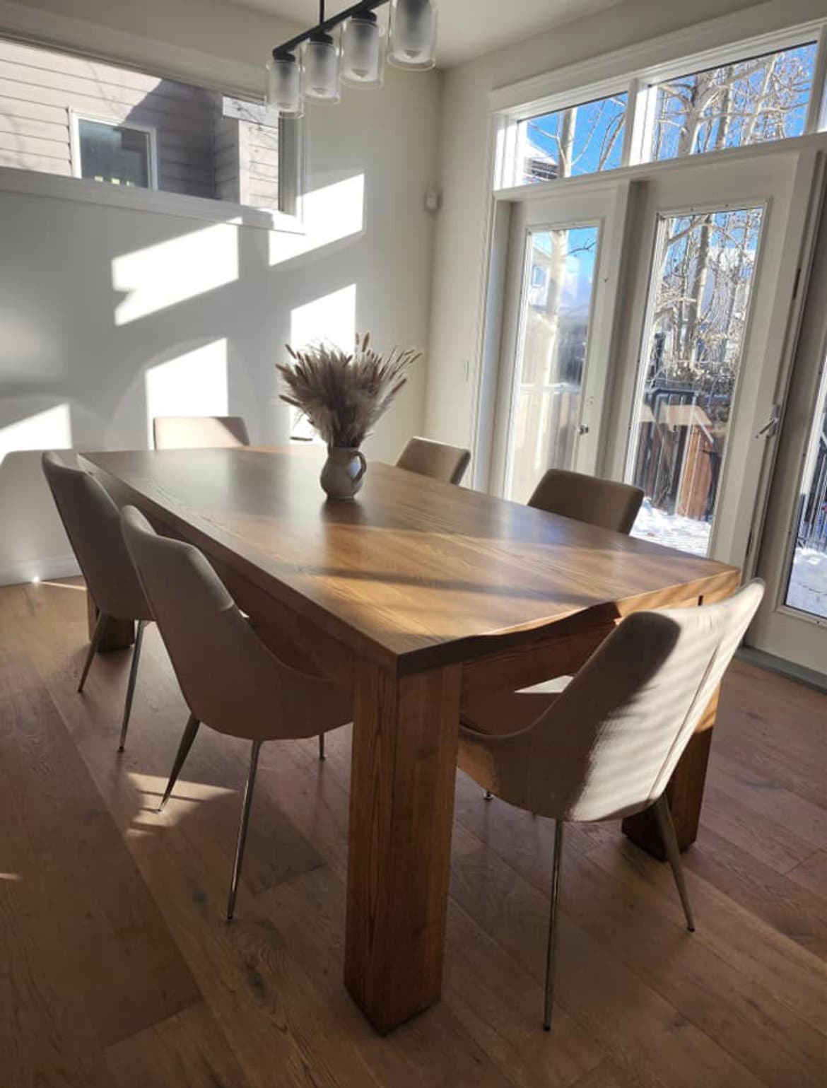Hardwood Dining Table 6x6 Chunky Ash Dining - Etsy Canada