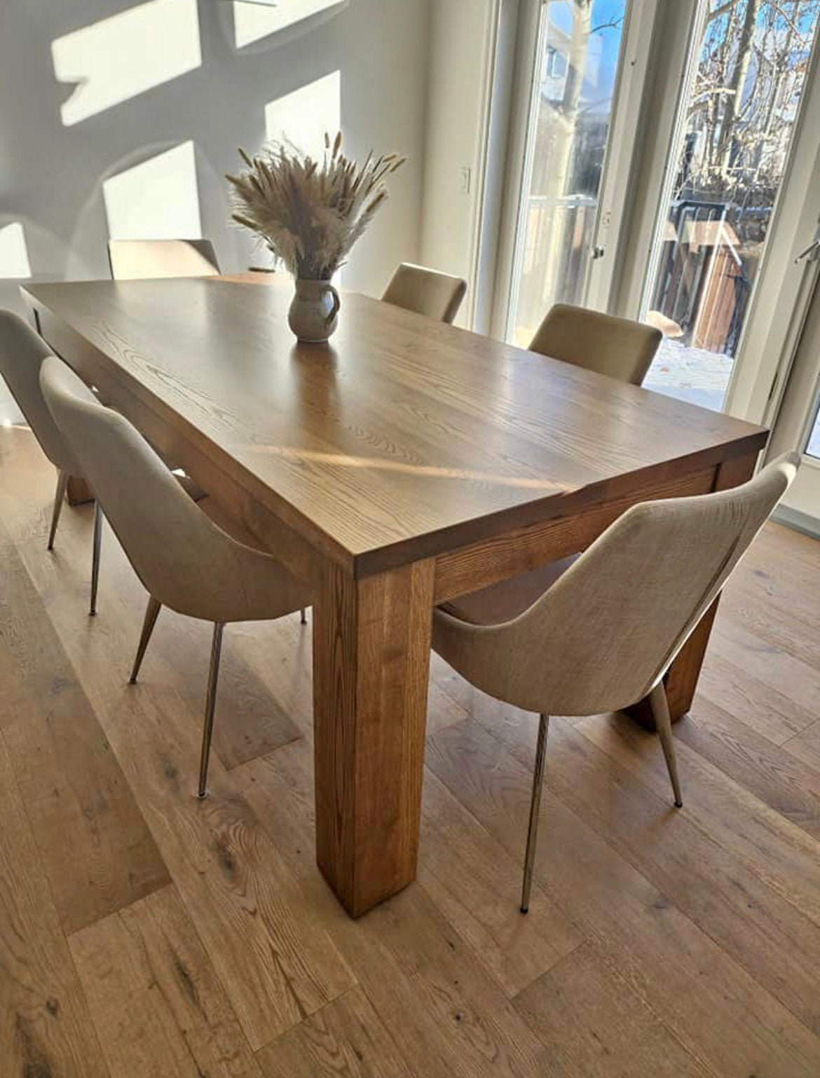 Hardwood Dining Table 6x6 Chunky Ash Dining - Etsy Canada