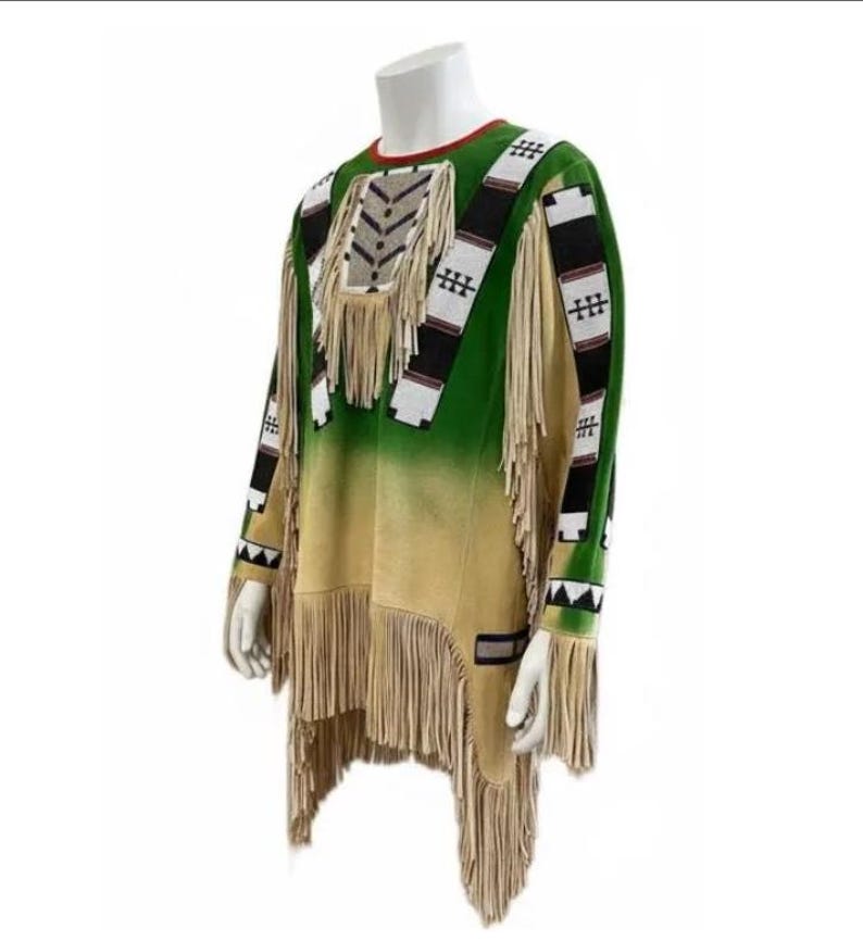 Handcrafted Native American Style Beige Buckskin Suede Hide Rendezvous ...