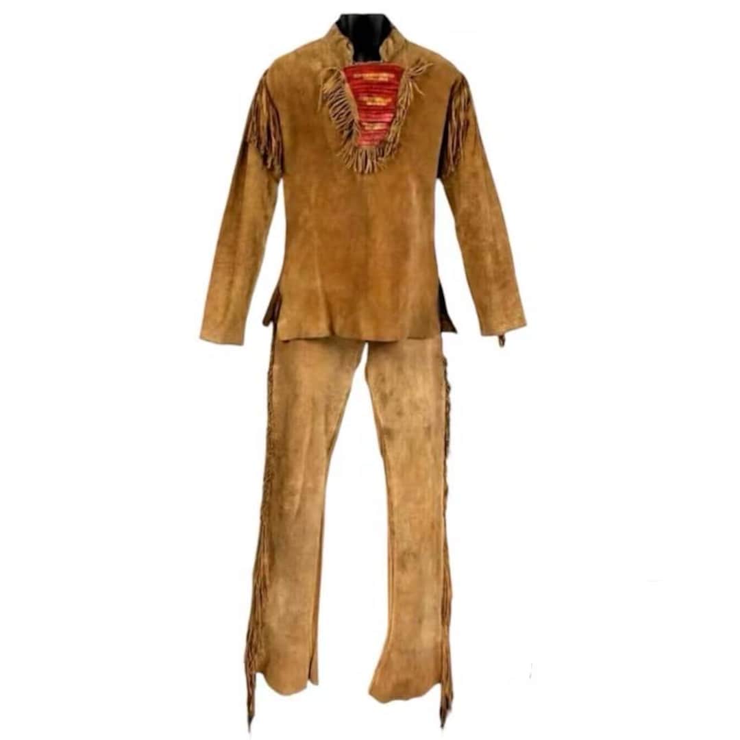 Vintage Native American Style Fringed Buckskin Suit - Etsy