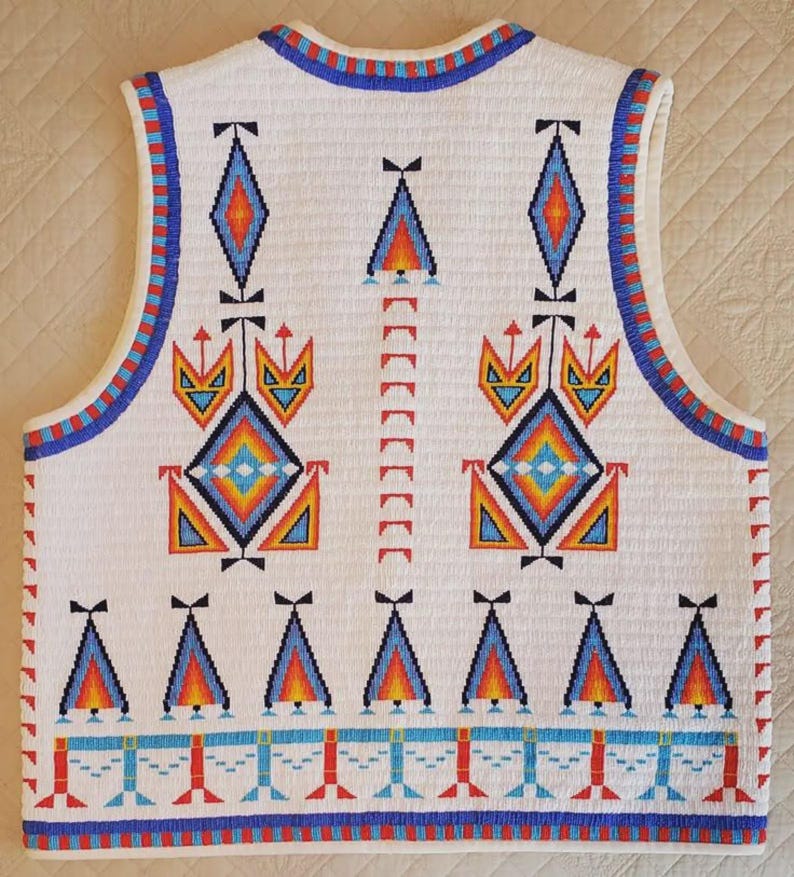Handmade Old American Style Beaded Vest Powwow Regalia Vest - Etsy