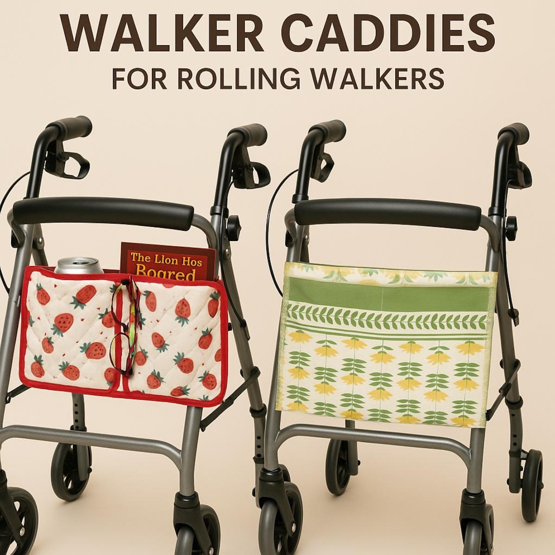 Walker Caddy With Pockets: Mobility Aid Organizer - Etsy