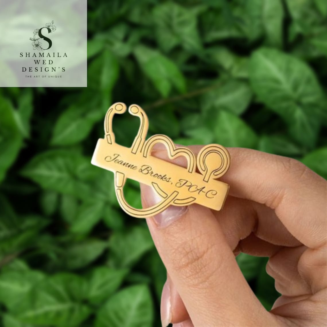 Personalized Stethoscope Name Tag, Stethoscope Brooch, Stethoscope ...