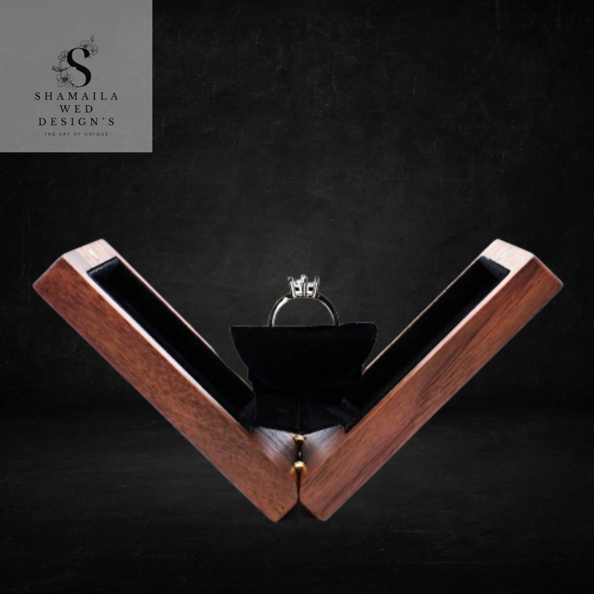 Personalized Wedding Ring Rotating Box Custom Ring Box Officiant ...