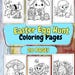 Easter Egg Hunt Coloring Pages for Kids 20 Fun Printable Sheets Easter ...