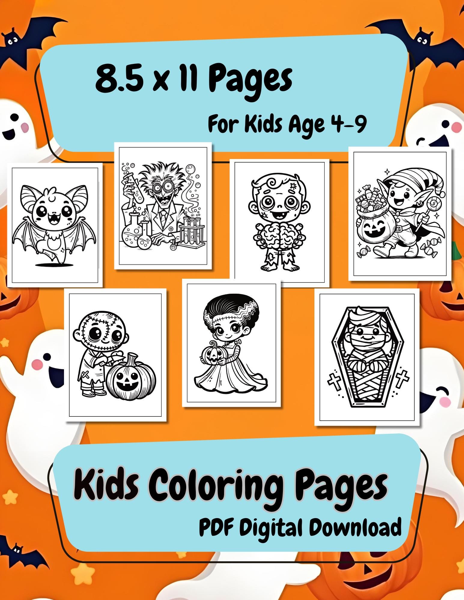 Cute Halloween Coloring Book Adventure Halloween Coloring Pages for ...