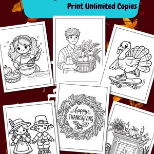 Thanksgiving Coloring Pages Fun and Easy for Kids & Adults Instant ...