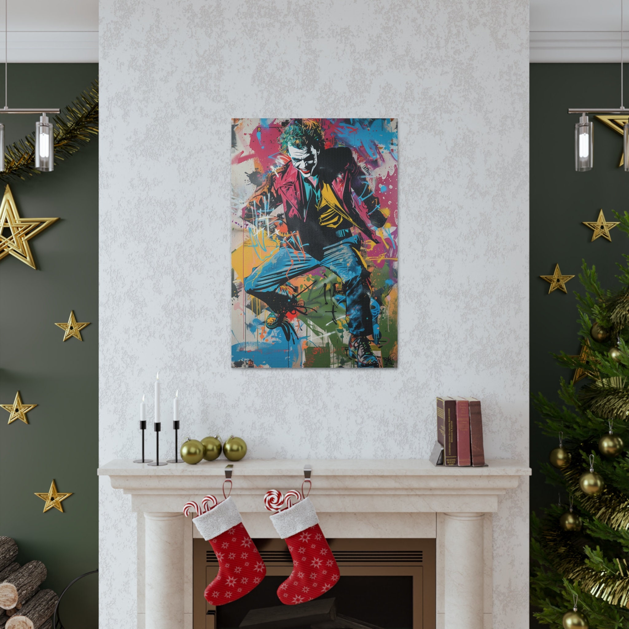 The Joker Wall Art Pop Street Art Photo Canvas Joker Portrait Wall Art ...