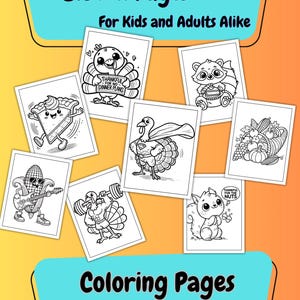 Thanksgiving Coloring Pages for Kids & Adults 21 Fun Printable Designs ...