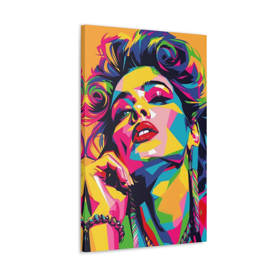 Female Pop Wall Art Abstract Wall Art Photo for Pop Lovers Vibrant ...