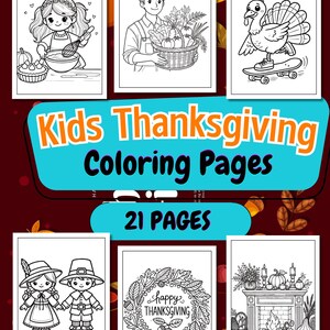 Thanksgiving Coloring Pages Fun and Easy for Kids & Adults Instant ...