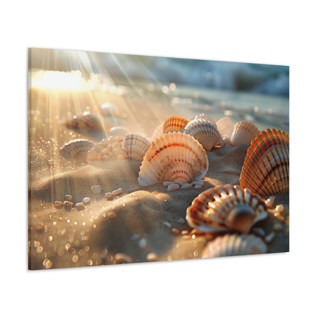 Seashell Wall Art Nautical Artwork Ocean View Beach Living Decor House ...