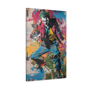 The Joker Wall Art Pop Street Art Photo Canvas Joker Portrait Wall Art ...