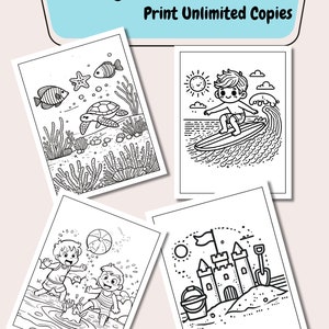 Kids Beach Coloring Pages Kids Activity Coloring Book Pages for Home ...