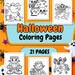 Halloween Coloring Book Pages for Kids Halloween Coloring Page Digital ...