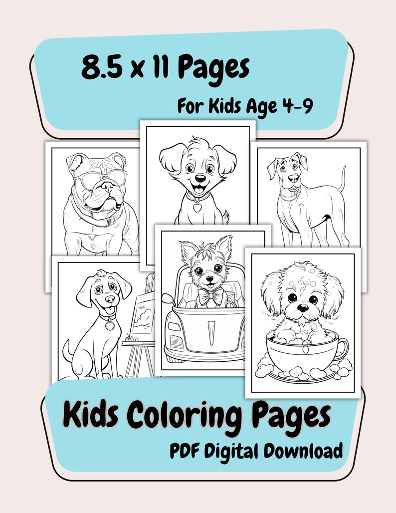 26 Dog Coloring Book Pages for Kids Teens Adults Printable Coloring ...