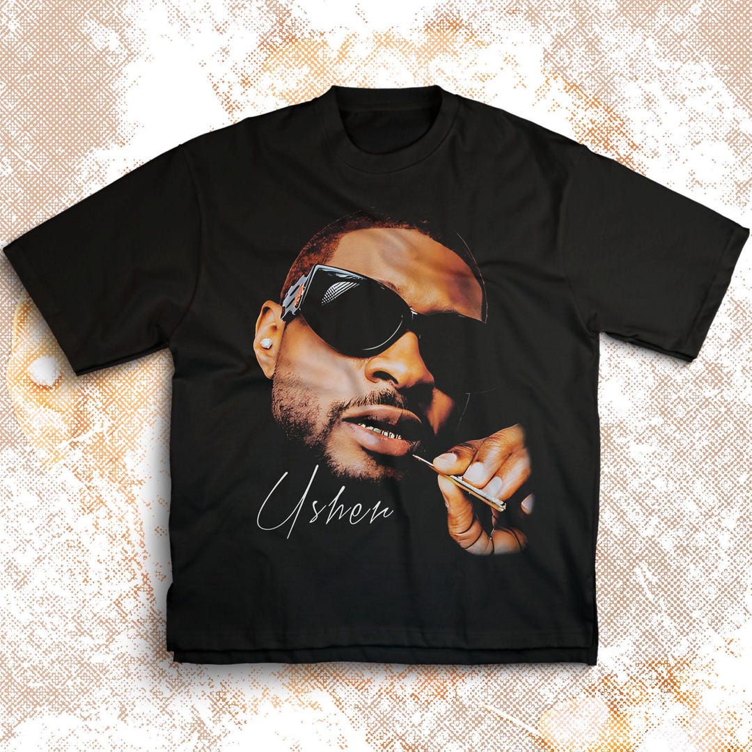 Usher Big Face Tshirt Past Present Future World Tour Concert Fan Merch ...