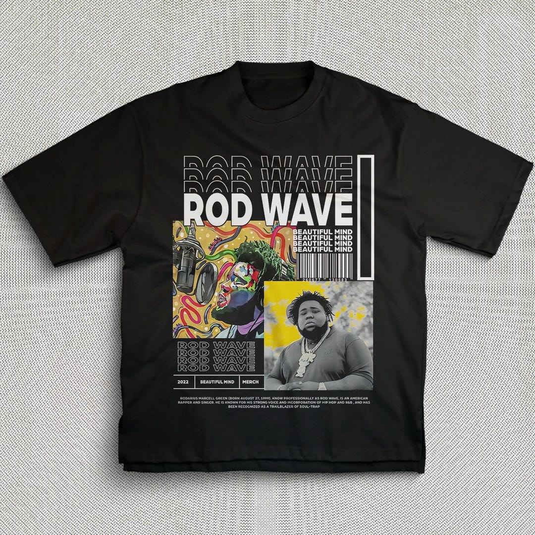 ROD WAVE T-shirt Last Lap Merch Tour Hip Hop Tee Beautiful Mind - Etsy