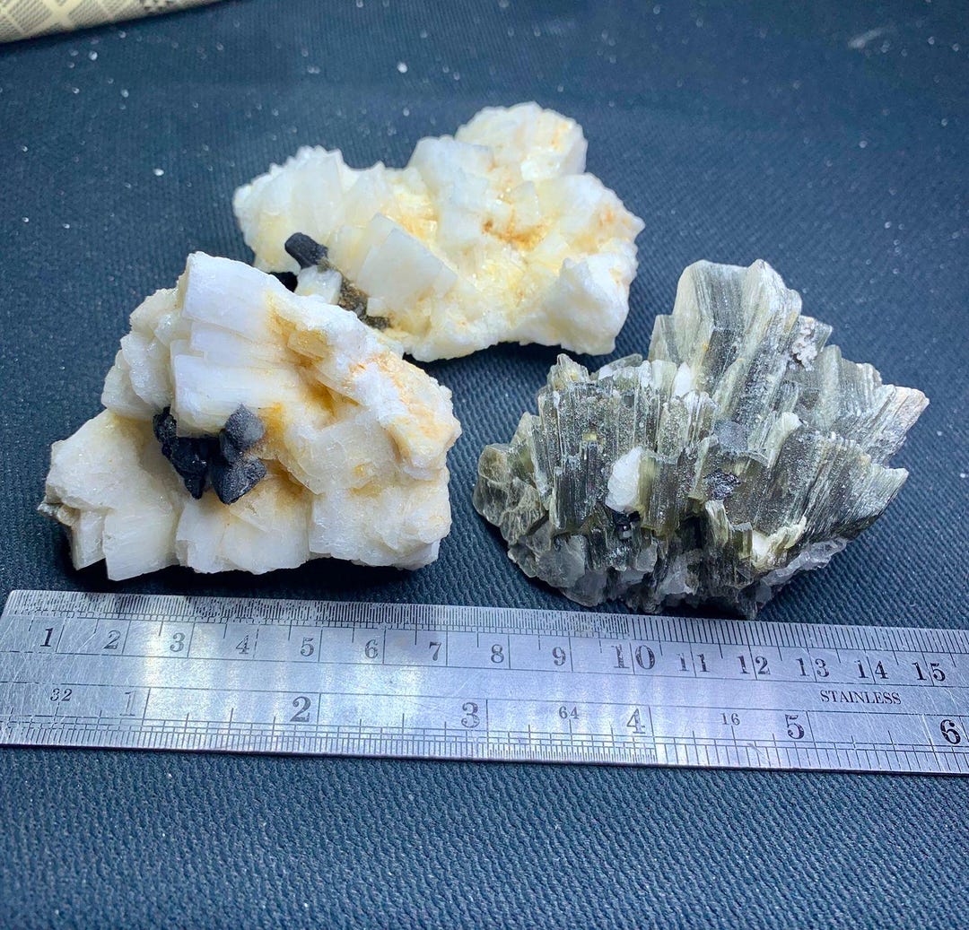 Columbite Rare Crystals on Feldspar and Transparent Stacked Mica Rare ...