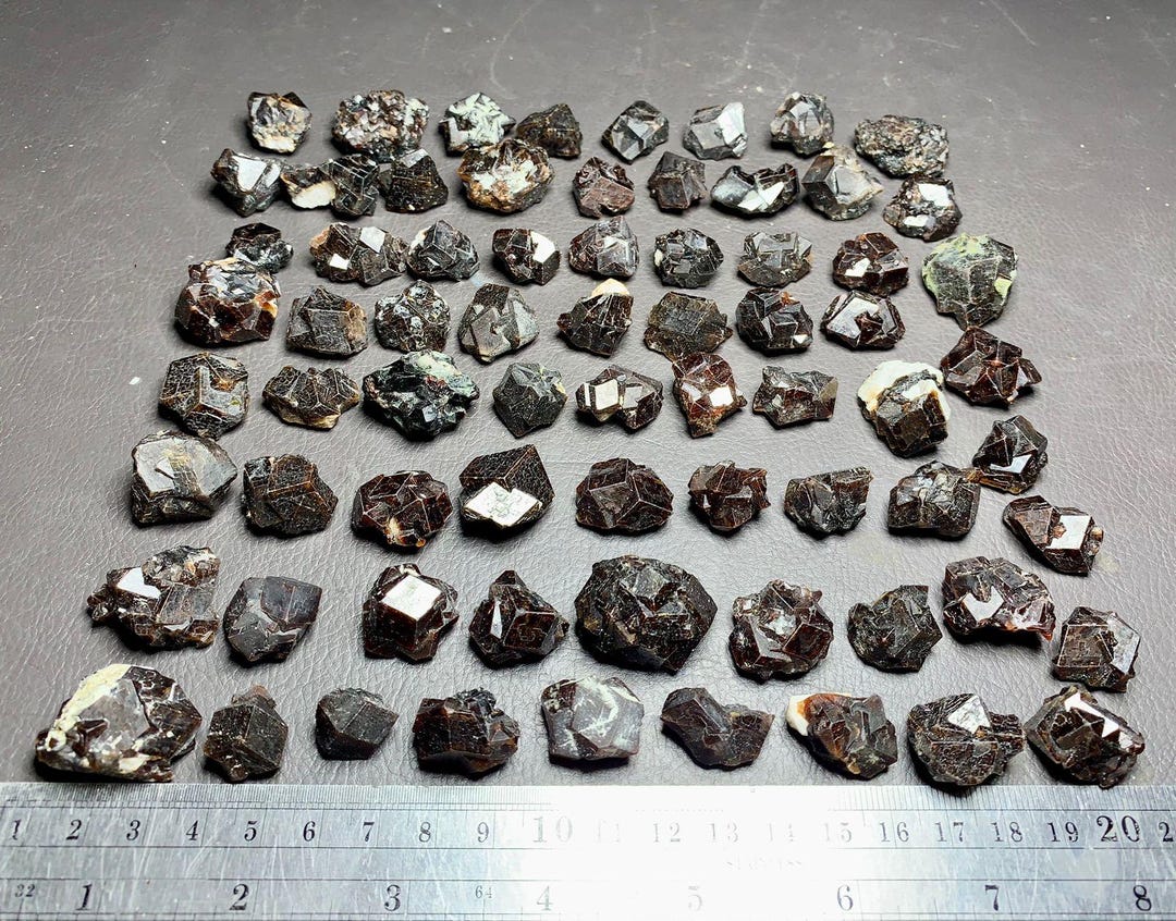 Andradite Garnets Cluster Combine Spessartine Garnets Unusual Specimen ...